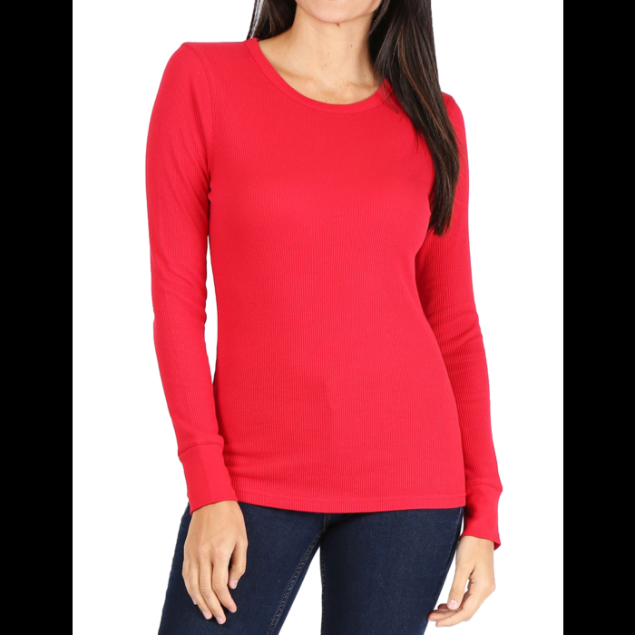 Pro Club Women's Long Sleeve Thermal Crew Neck Tee